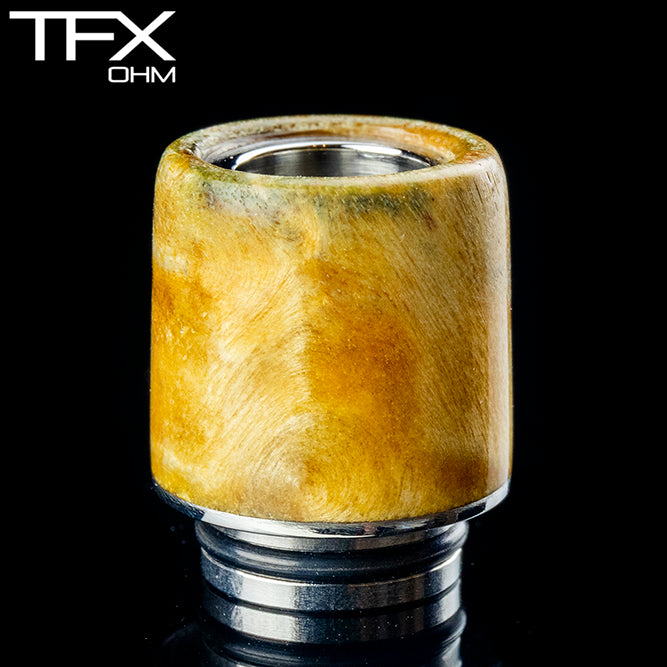 TFX 510 Drip Tip - 304 Stainless Steel - Maple Burl – TurnWoodFX