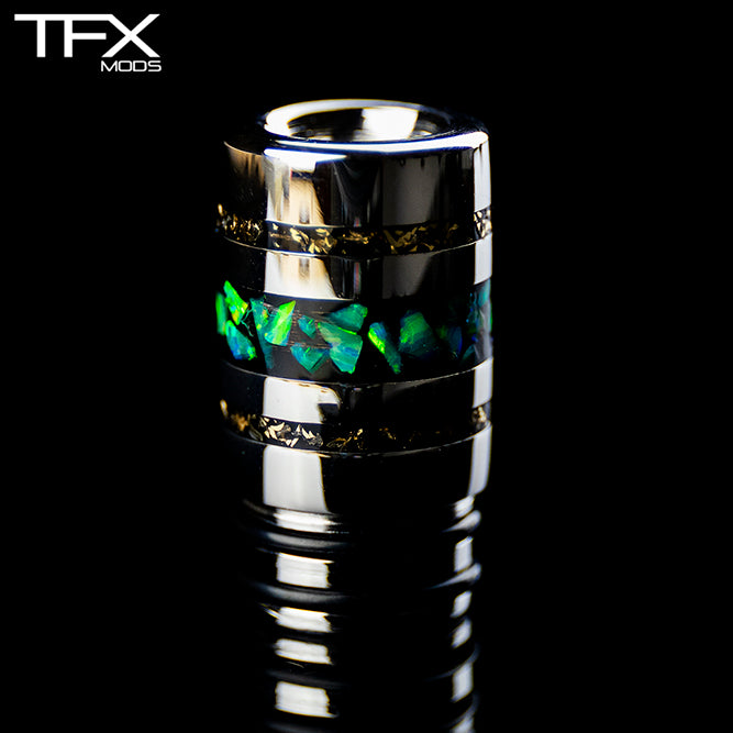 TFX 510 MTL Drip Tip - 304 Stainless Steel - Opal + Brass Inlay ...